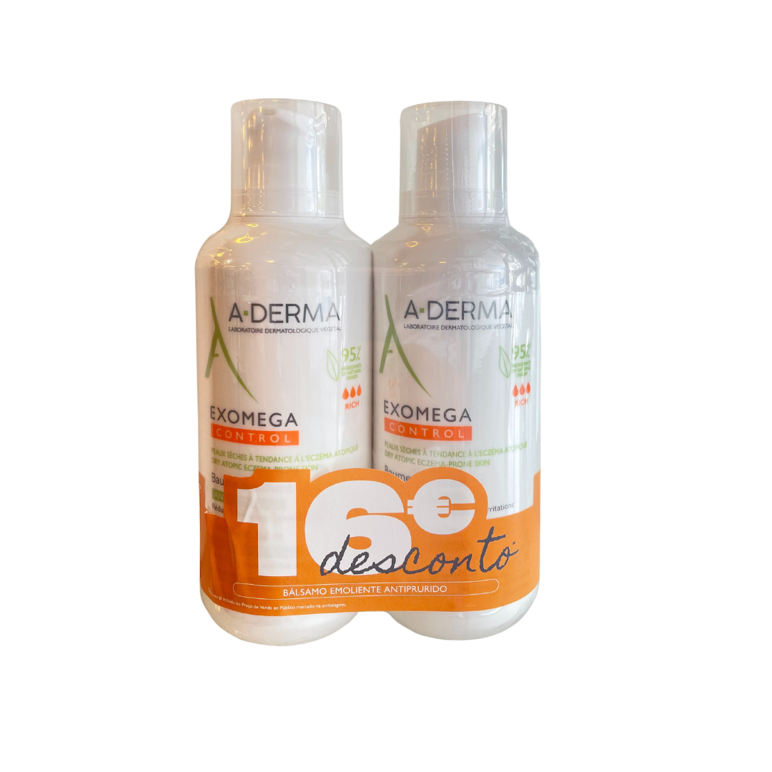 ADerma Exomega Control Duo Balsamo Emoliente 400 mL x 2 | Farmácia Mirafoz